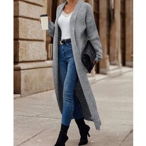 Sweaters | Cozy Solid Knit Open Front Long Oversized Cardigan | Poshmark